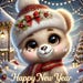Cute New Year Bear Clipart Bundle 10 JPEG Winter Animal Designs ...