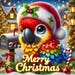 10 JPEG Cute Christmas Macaw Clipart Bundle - Winter Bird Designs ...