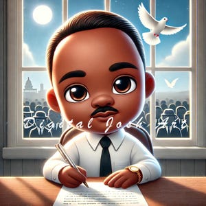 Martin Luther King Jr Clipart Bundle - Black History Month Digital Art ...