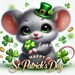 10 JPEG Cute St Patrick’s Day Mouse Clipart Bundle - Winter Mouse ...