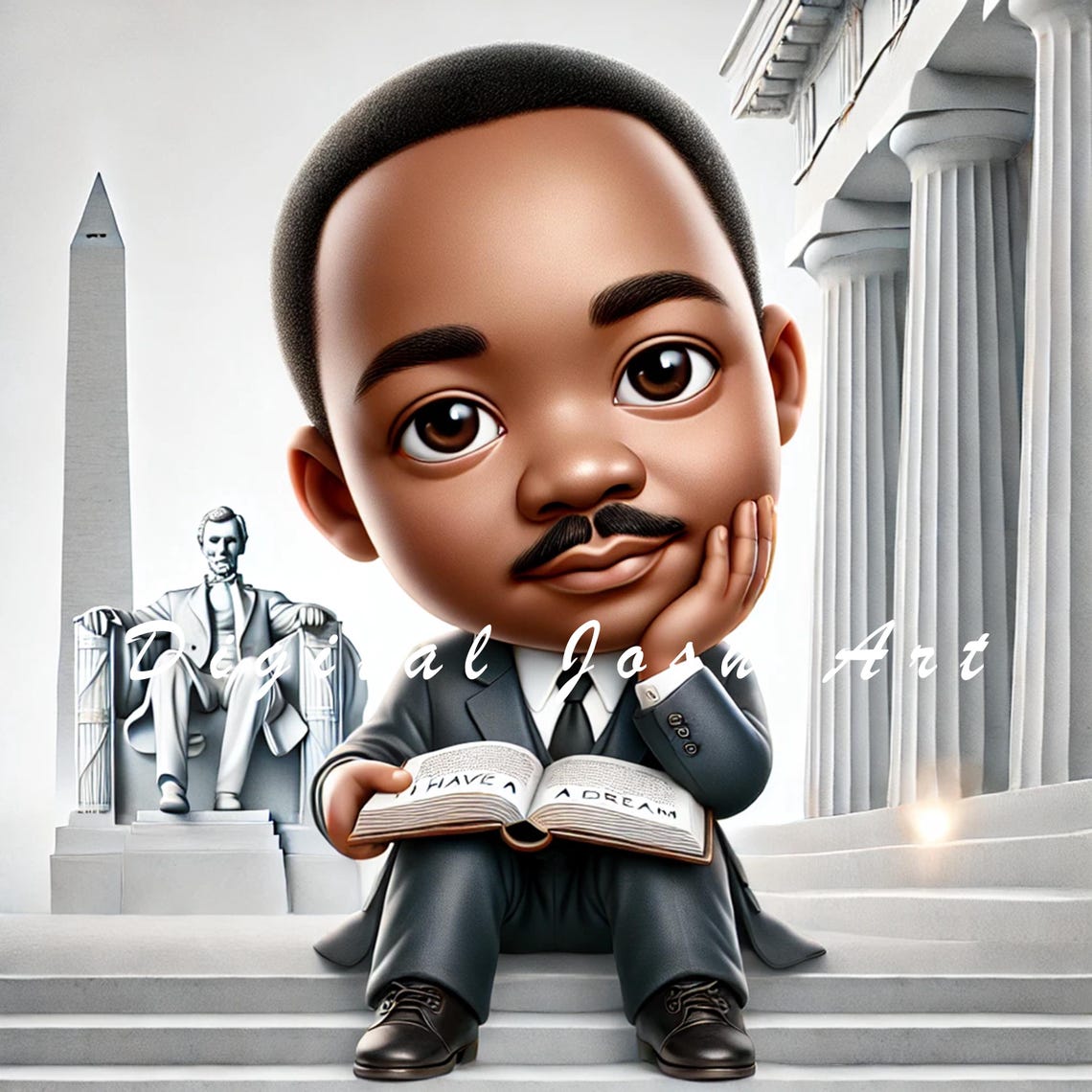 Martin Luther King Jr Clipart Bundle - Black History Month Digital Art ...