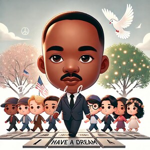 Martin Luther King Jr Clipart Bundle - Black History Month Digital Art ...