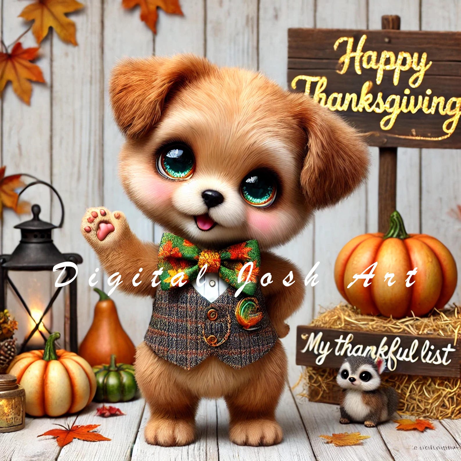 Thanksgiving Puppy Clipart – Autumn Harvest Dog Designs (digital ...