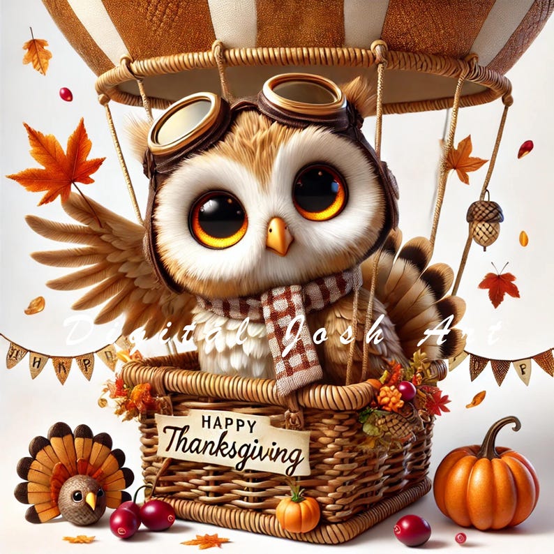 Thanksgiving Owl Clipart – Autumn Harvest Designs (digital Download) - Etsy