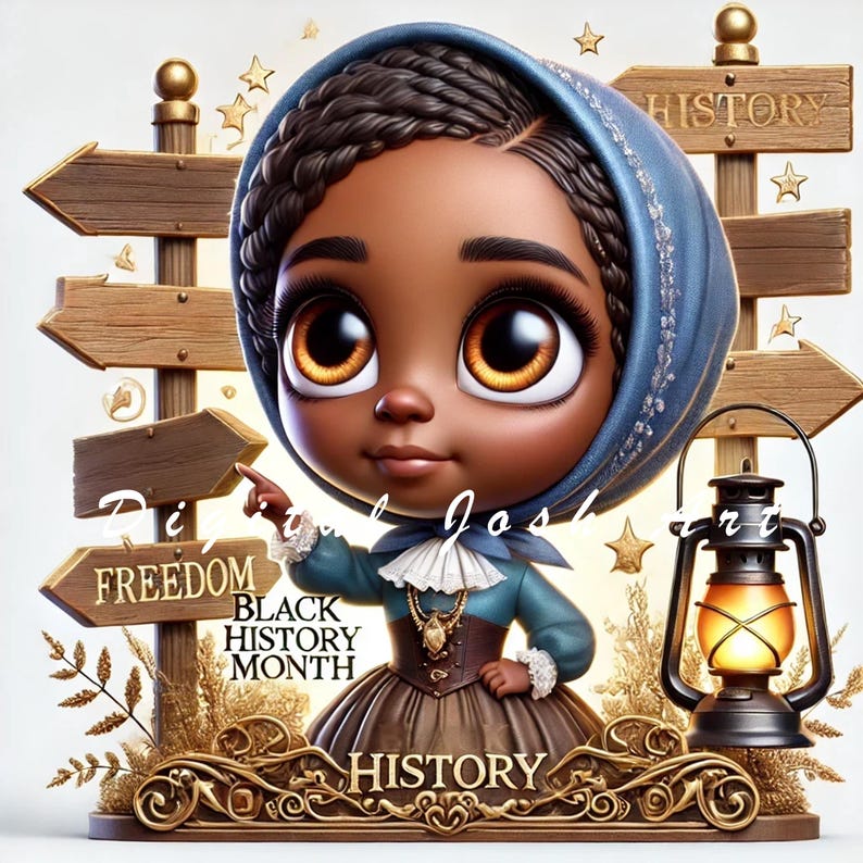 10 JPEG Harriet Tubman Clipart Bundle - Black History Month Art, Civil ...