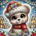 Cute New Year Bear Clipart Bundle 10 JPEG Winter Animal Designs ...