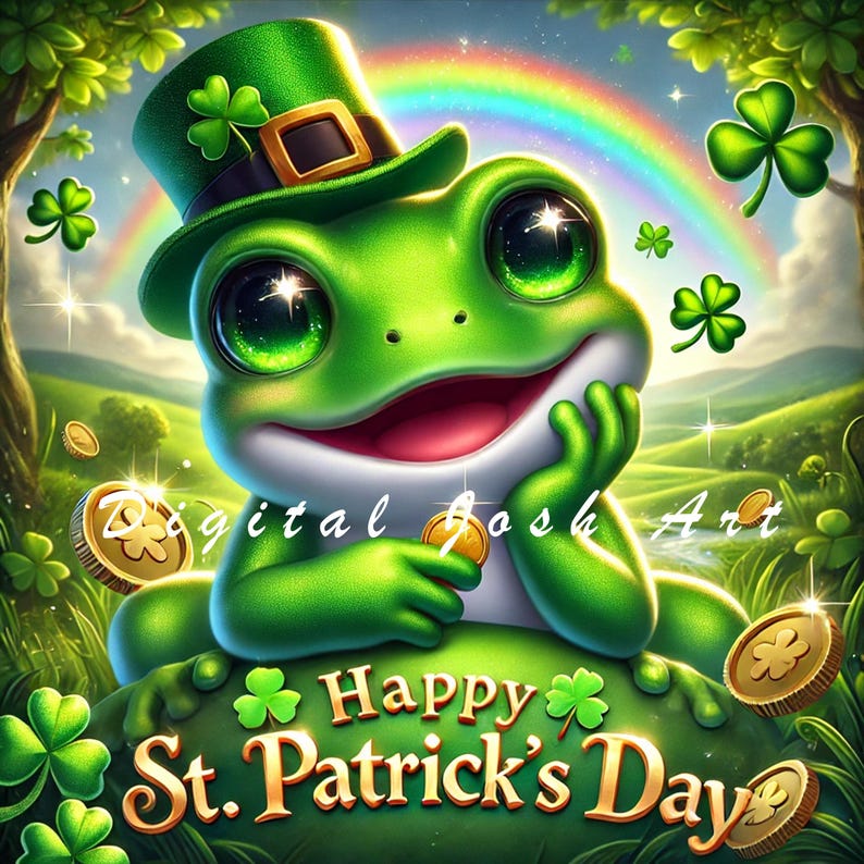 10 JPEG Cute St Patrick’s Day Frog Clipart Bundle - Winter Frog Designs ...