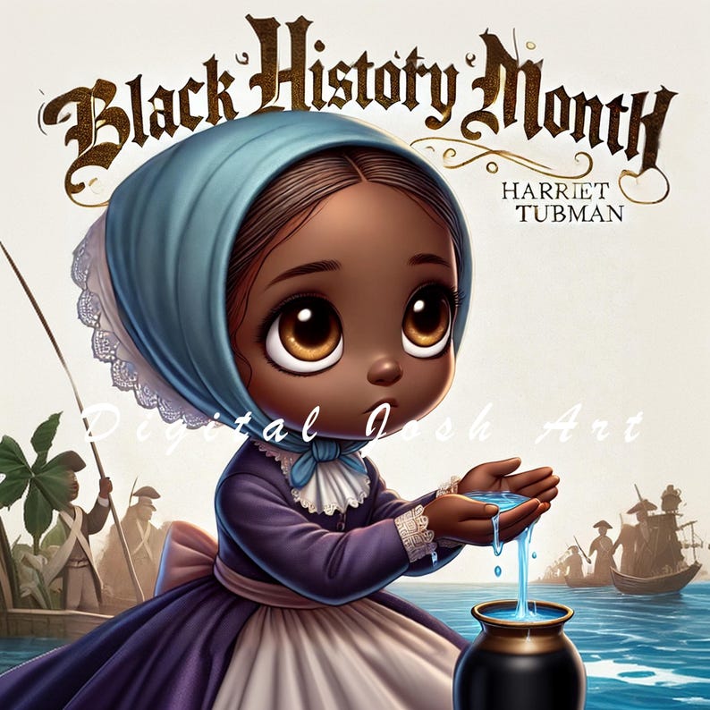10 JPEG Harriet Tubman Clipart Bundle - Black History Month Art, Civil ...
