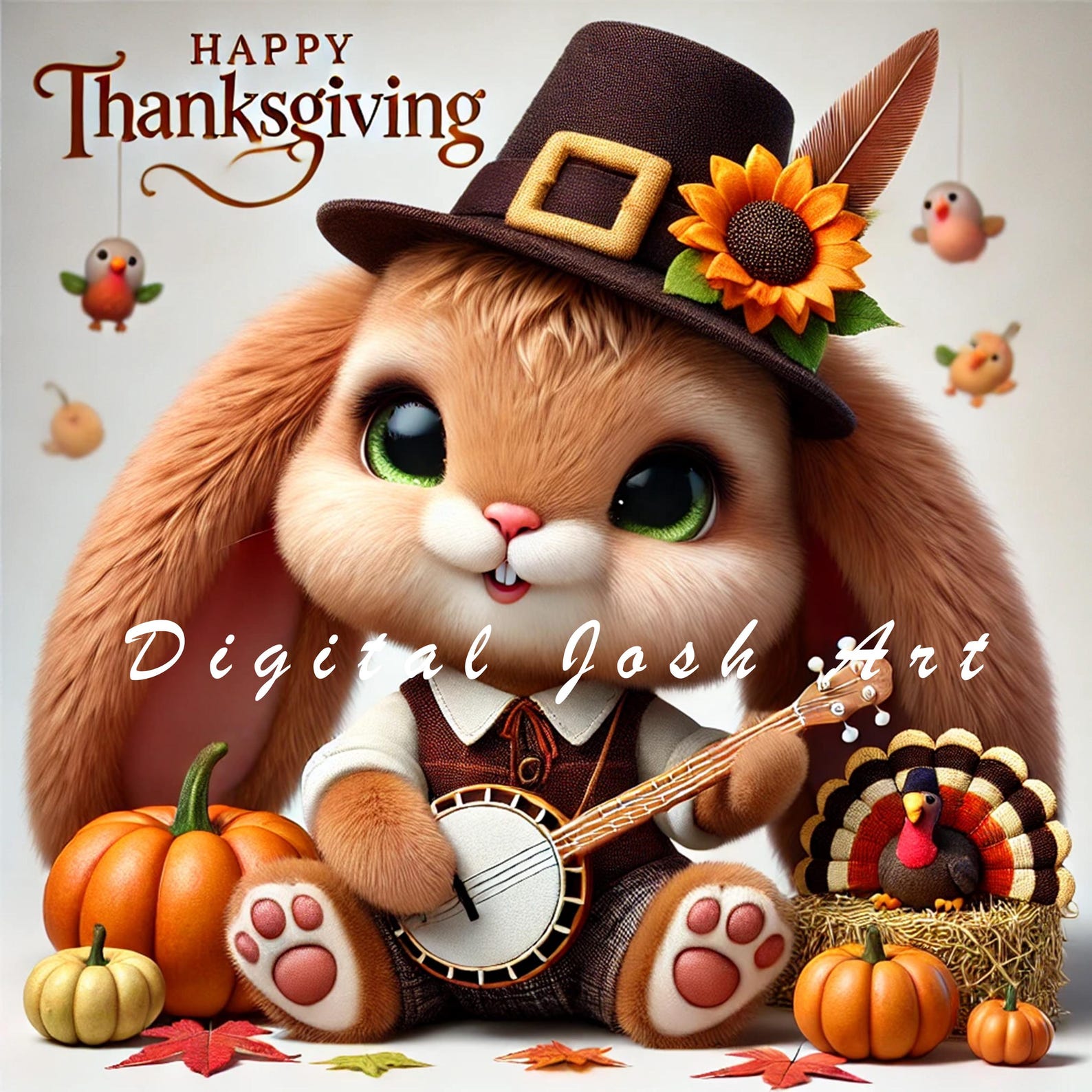 Thanksgiving Bunny Clipart – Autumn Harvest Designs (digital Download ...