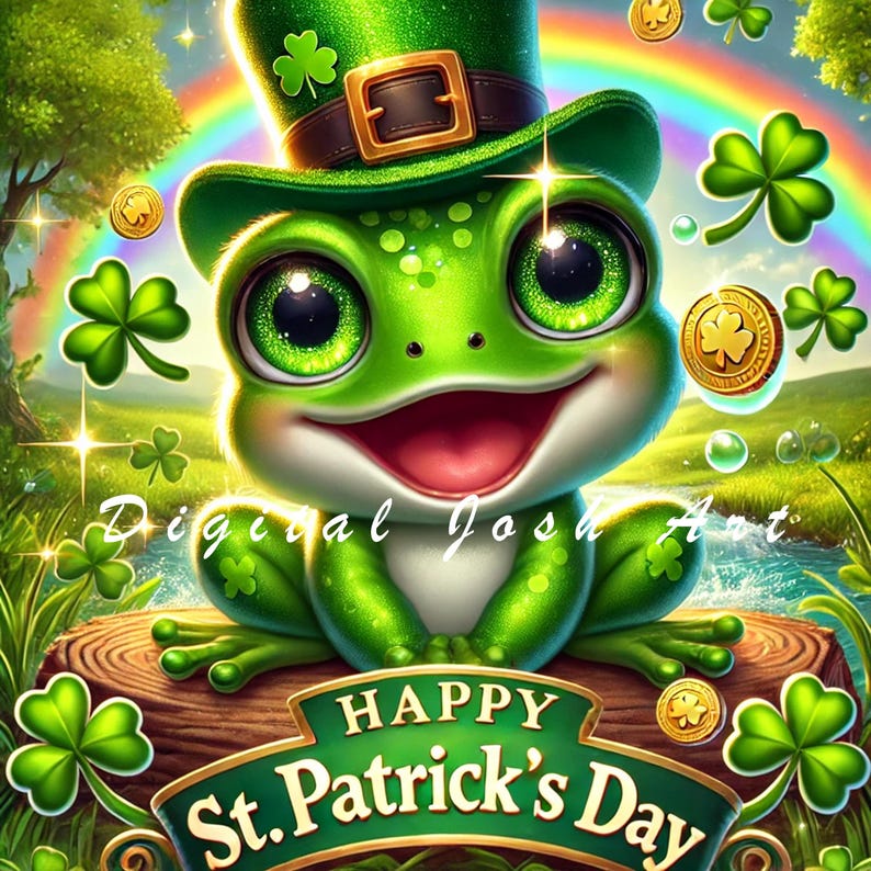 10 JPEG Cute St Patrick’s Day Frog Clipart Bundle - Winter Frog Designs ...