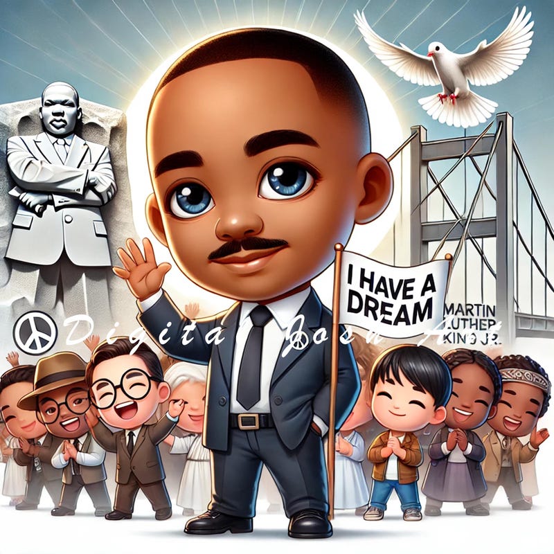 Martin Luther King Jr. Clipart - Etsy