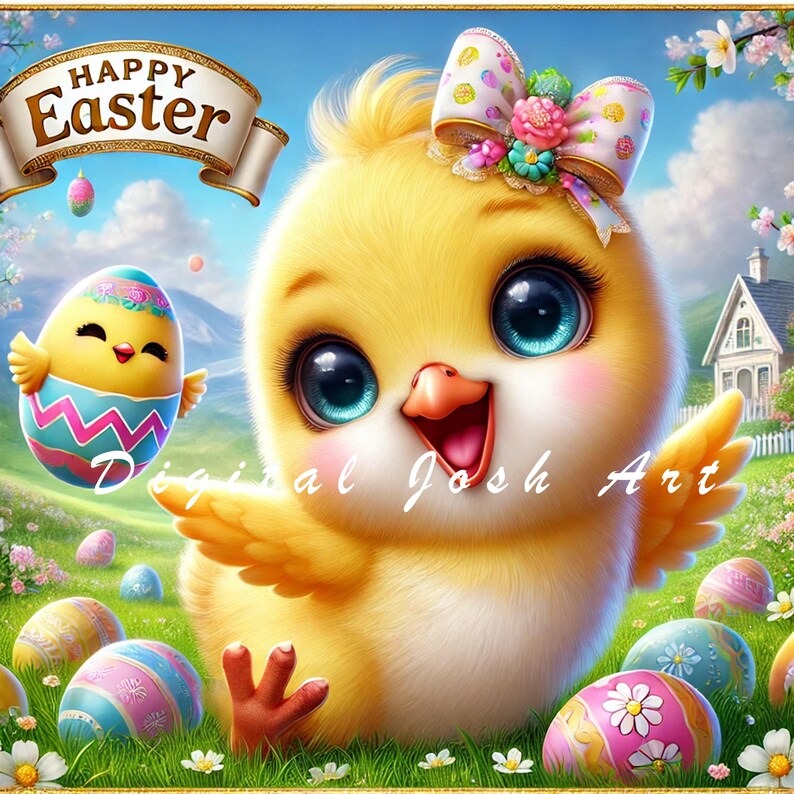 10 JPEG Cute Easter Chicken Clipart Bundle - Spring Poultry Designs ...
