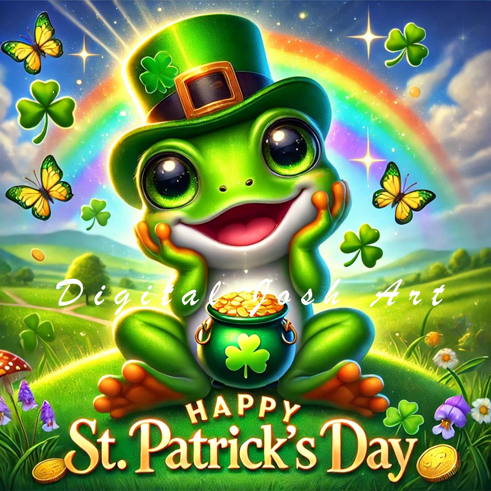 10 JPEG Cute St Patrick’s Day Frog Clipart Bundle - Winter Frog Designs ...