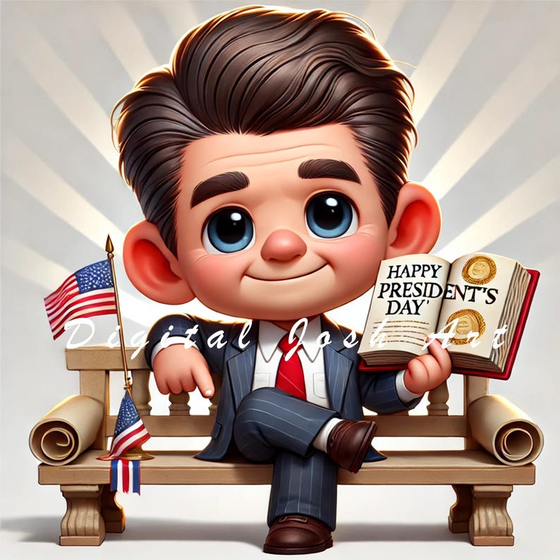 10 JPEG Ronald Reagan Clipart Bundle American History Art, Presidents ...
