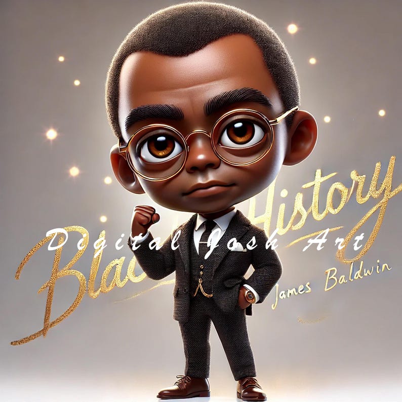 10 JPEG James Baldwin Clipart Bundle - Black History Month Art, Civil ...