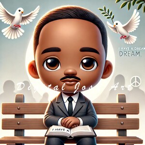 Martin Luther King Jr Clipart Bundle - Black History Month Digital Art ...