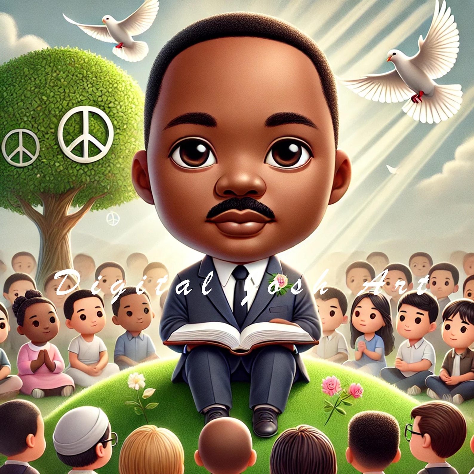 Martin Luther King Jr Clipart Bundle - Black History Month Digital Art ...