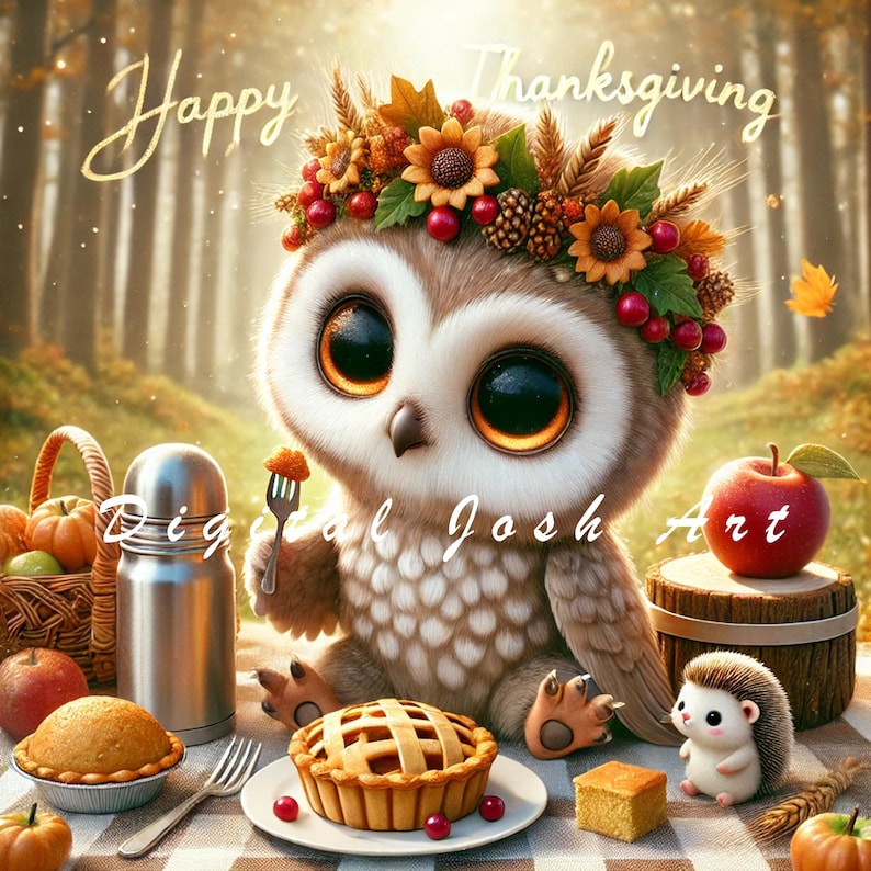 Thanksgiving Owl Clipart – Autumn Harvest Designs (digital Download) - Etsy