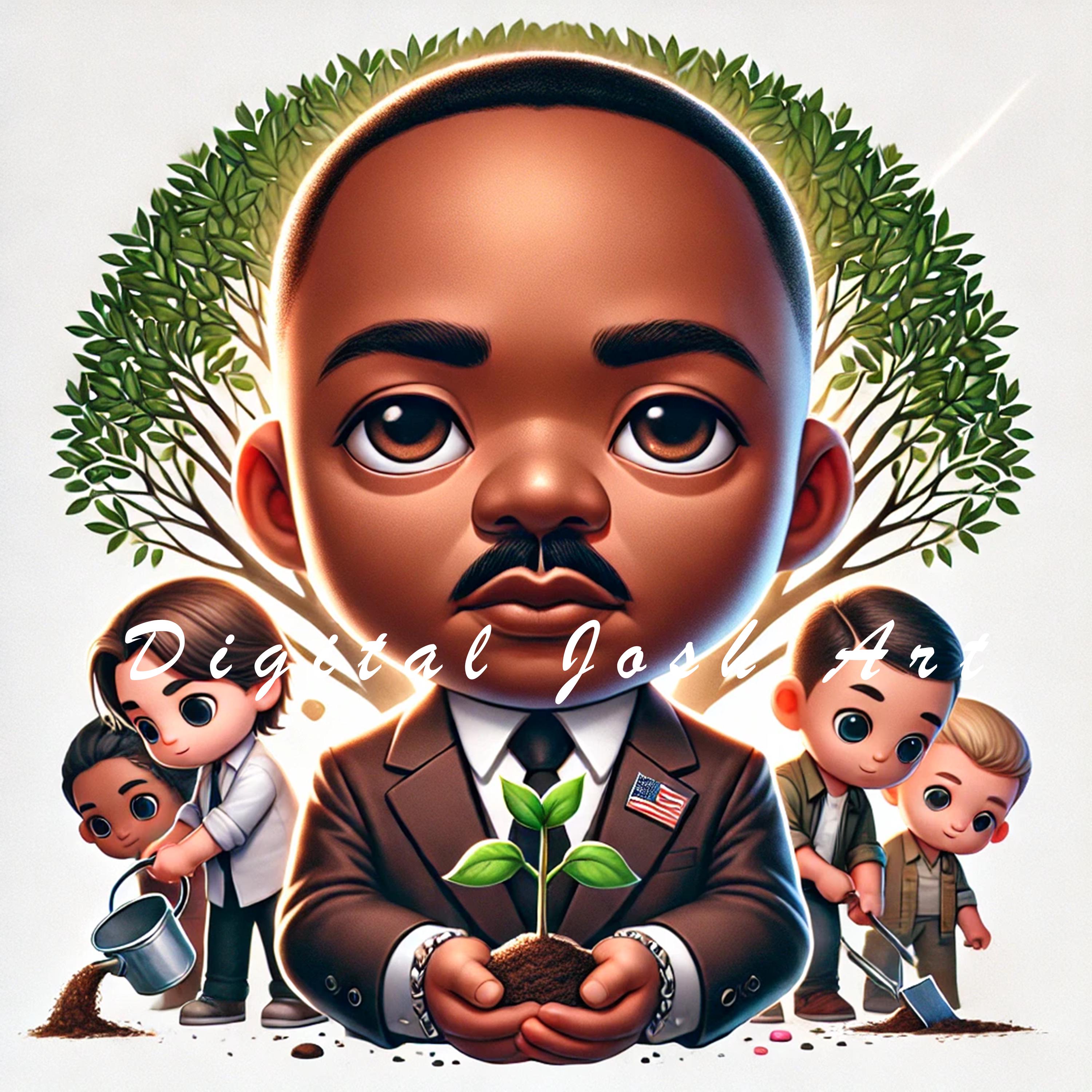 Martin Luther King Jr Clipart Bundle - Black History Month Digital Art ...
