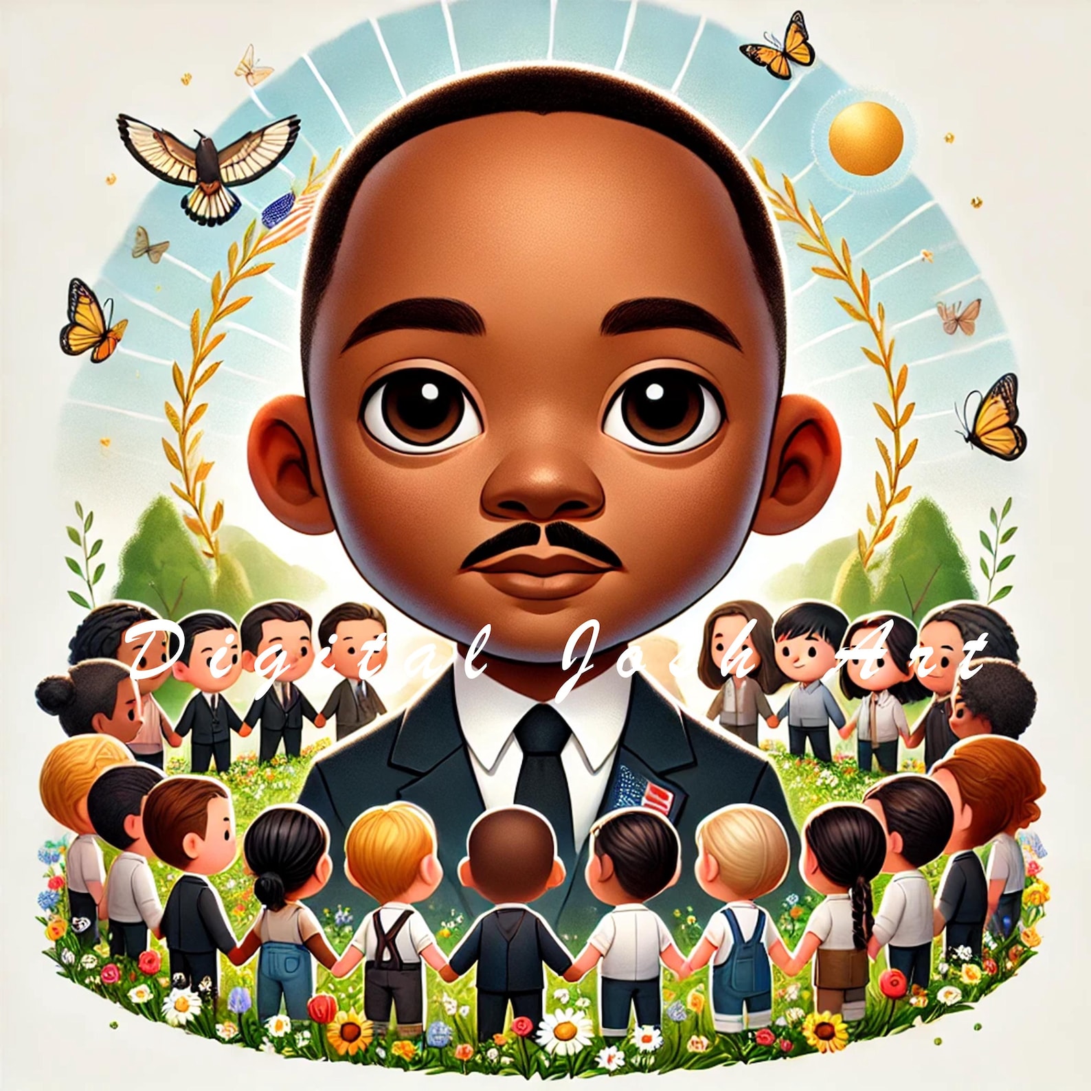Martin Luther King Jr Clipart Bundle - Black History Month Digital Art ...