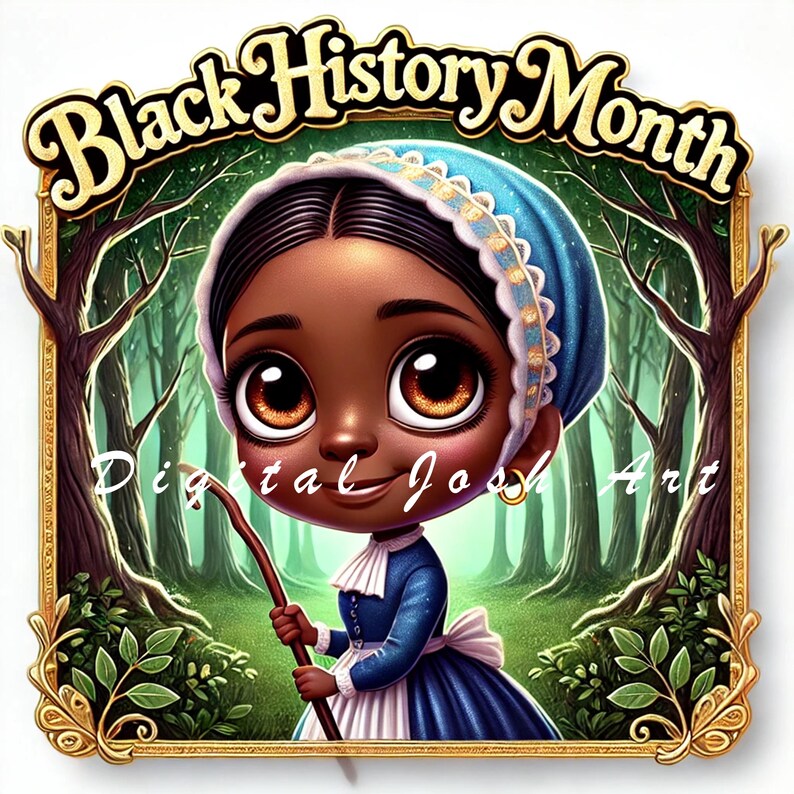 10 JPEG Harriet Tubman Clipart Bundle - Black History Month Art, Civil ...