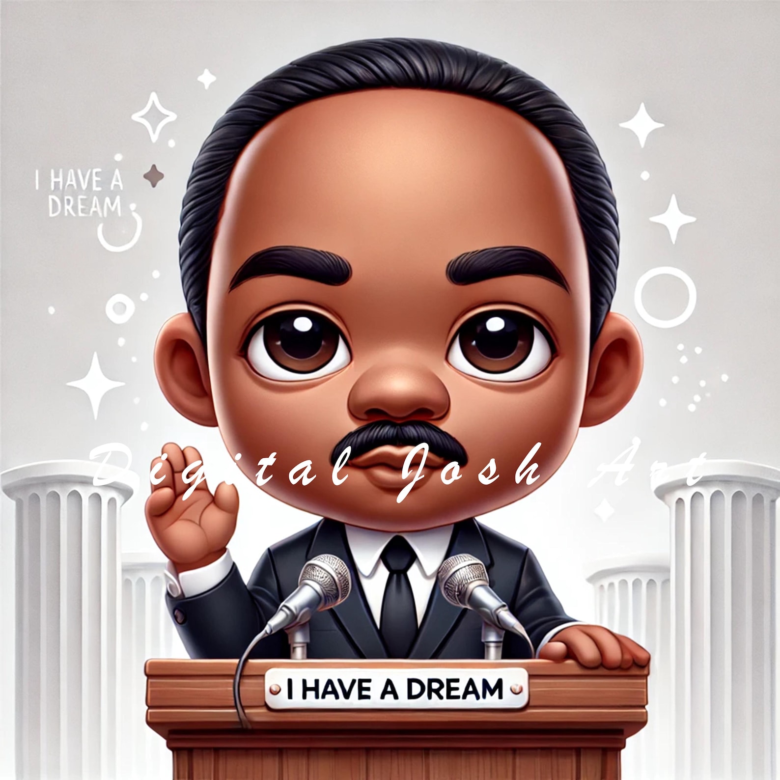 Martin Luther King Jr Clipart Bundle - Black History Month Digital Art ...