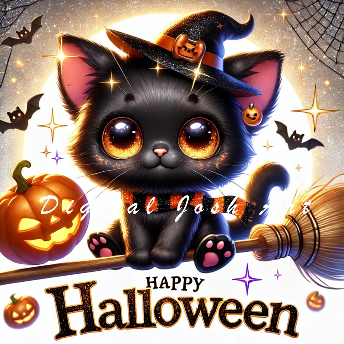Halloween Black Cat Clipart: Spooky Kitty Designs (digital Download) - Etsy