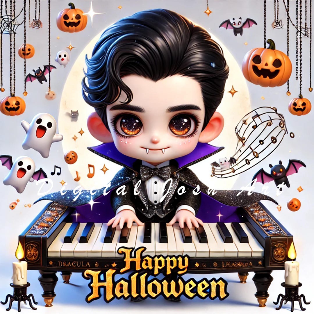 10 JPEG Cute Halloween Dracula Clipart – Spooky Autumn Vampire Designs ...