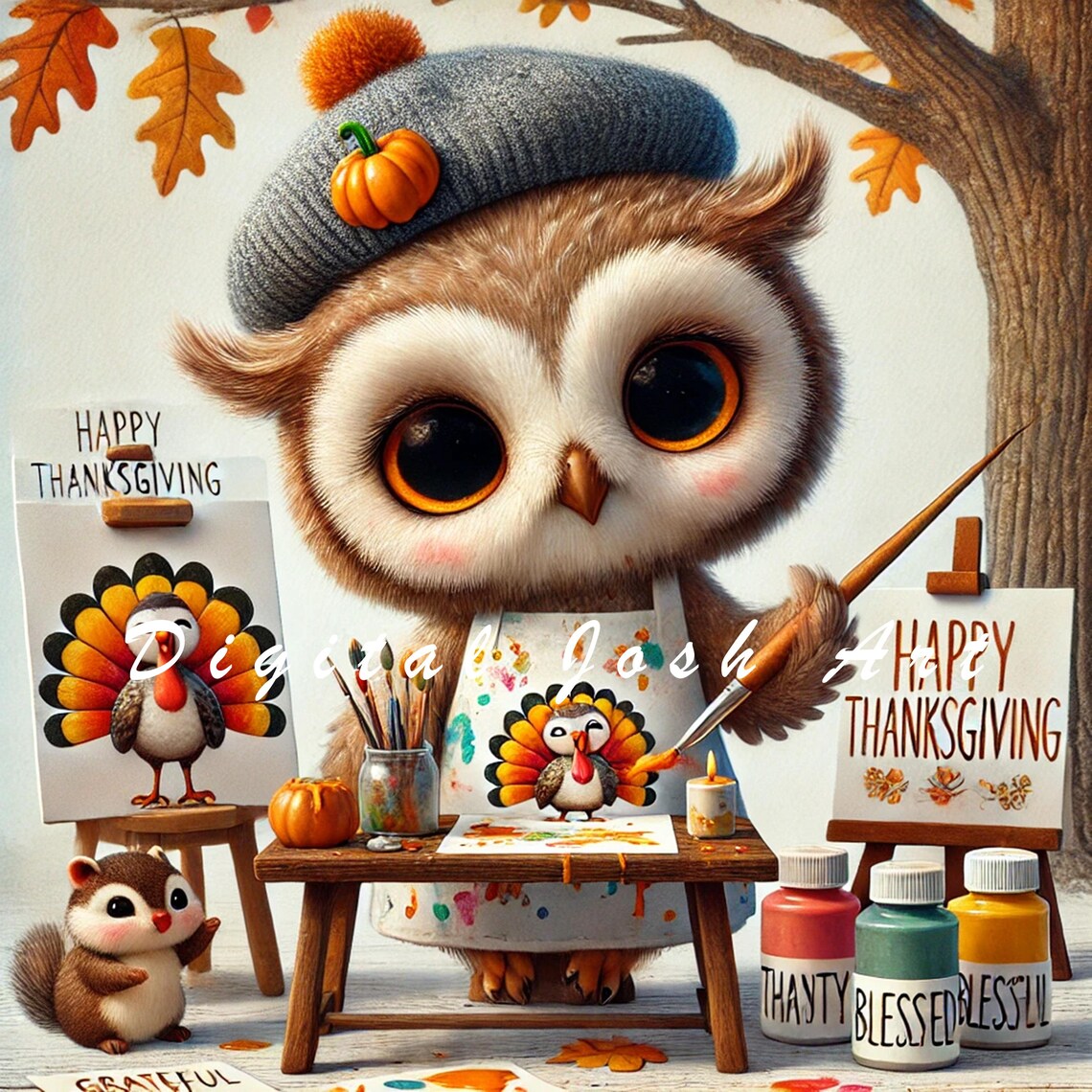 Thanksgiving Owl Clipart – Autumn Harvest Designs (digital Download) - Etsy