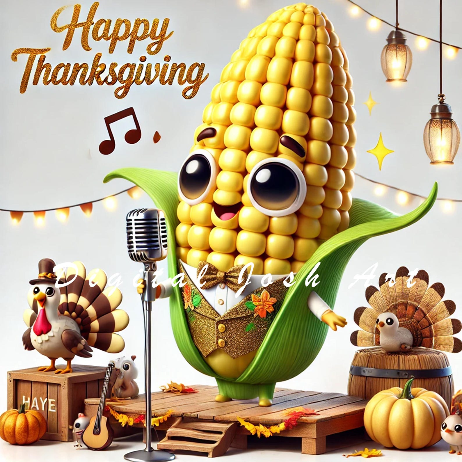10 JPEG Cute Thanksgiving Corn Clipart – Autumn Harvest Corn Designs ...