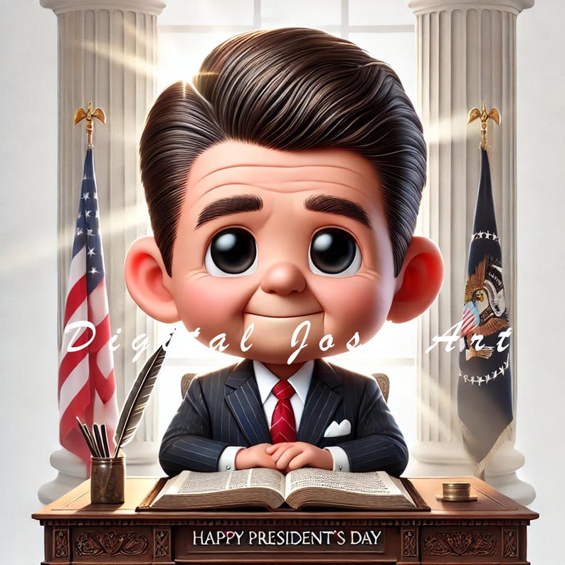 Ronald Reagan Clipart Bundle: American History Art (digital Download ...