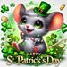 10 JPEG Cute St Patrick’s Day Mouse Clipart Bundle - Winter Mouse ...