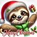 10 JPEG Cute Christmas Sloth Clipart Bundle - Winter Animal Designs ...