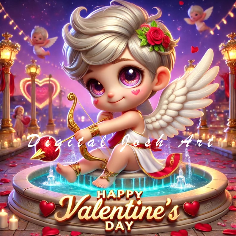 Cute Valentine's Day Cupid Clipart Bundle 10 JPEG Digital Download ...