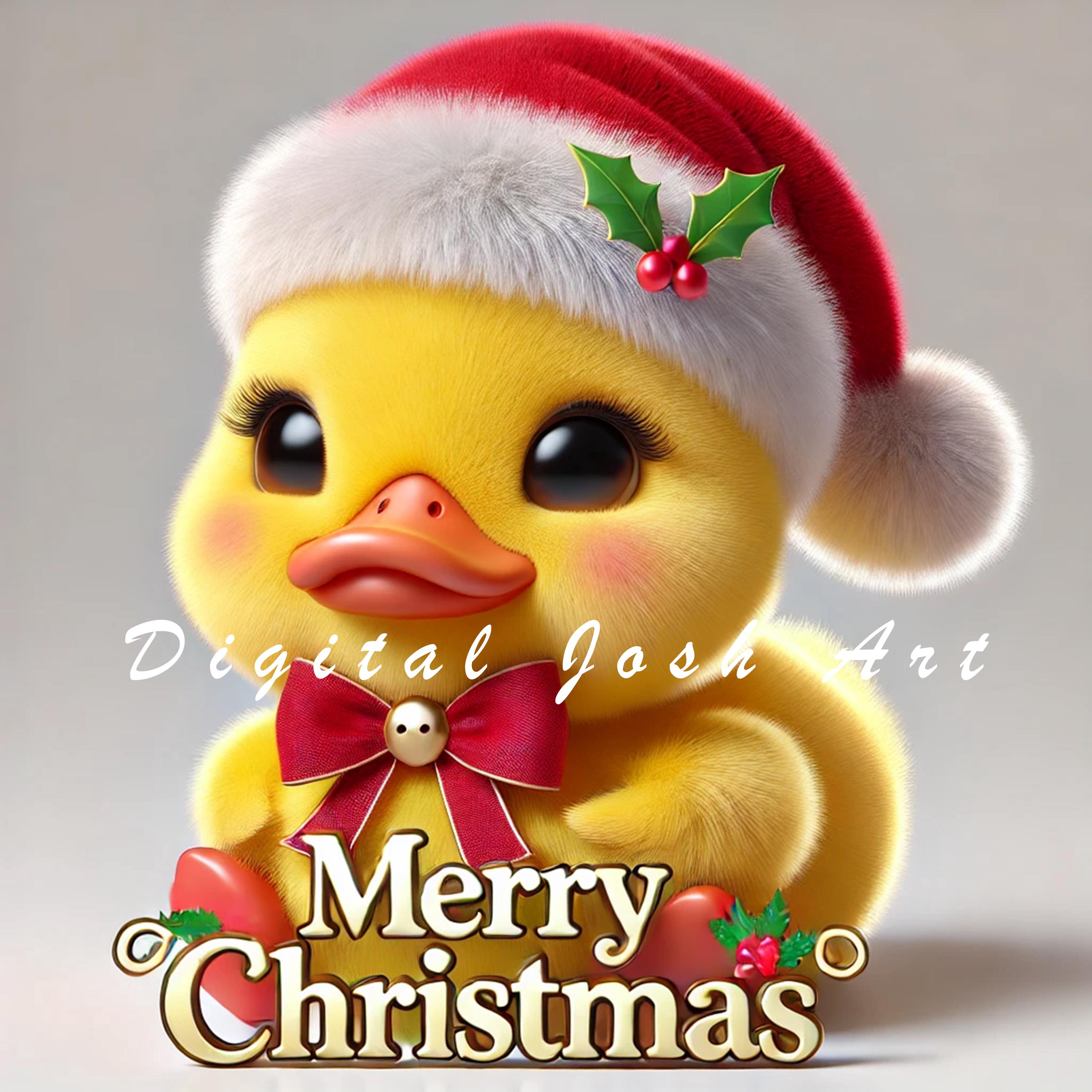 10 JPEG Cute Christmas Duck Clipart Bundle - Winter Animal Designs ...