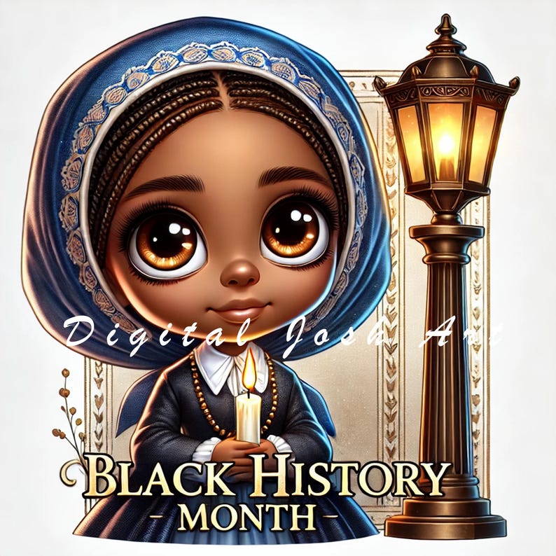 10 JPEG Harriet Tubman Clipart Bundle - Black History Month Art, Civil ...