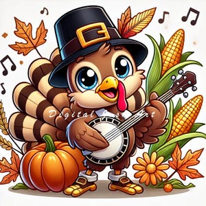 Thanksgiving Clipart Bundle 10 High-quality Jpgs for Wall Art & Decor ...