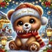 Cute New Year Bear Clipart Bundle 10 JPEG Winter Animal Designs ...
