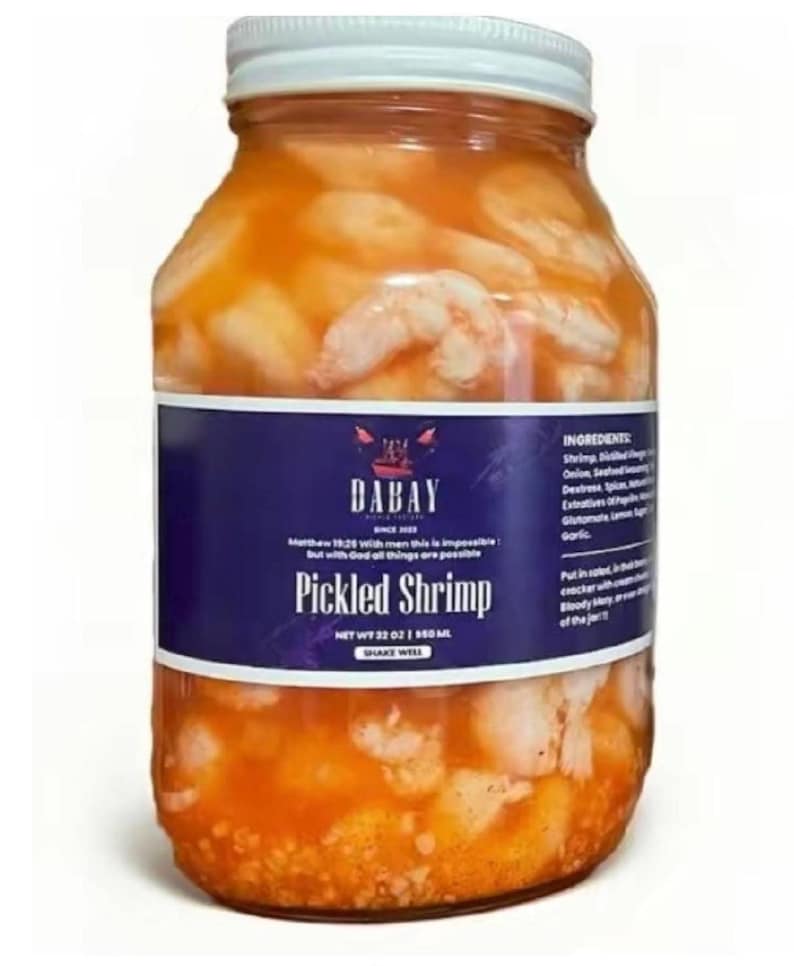 One Cajun Gulf Pickled Shrimp Huge Jar for Bloody Mary’s - Etsy