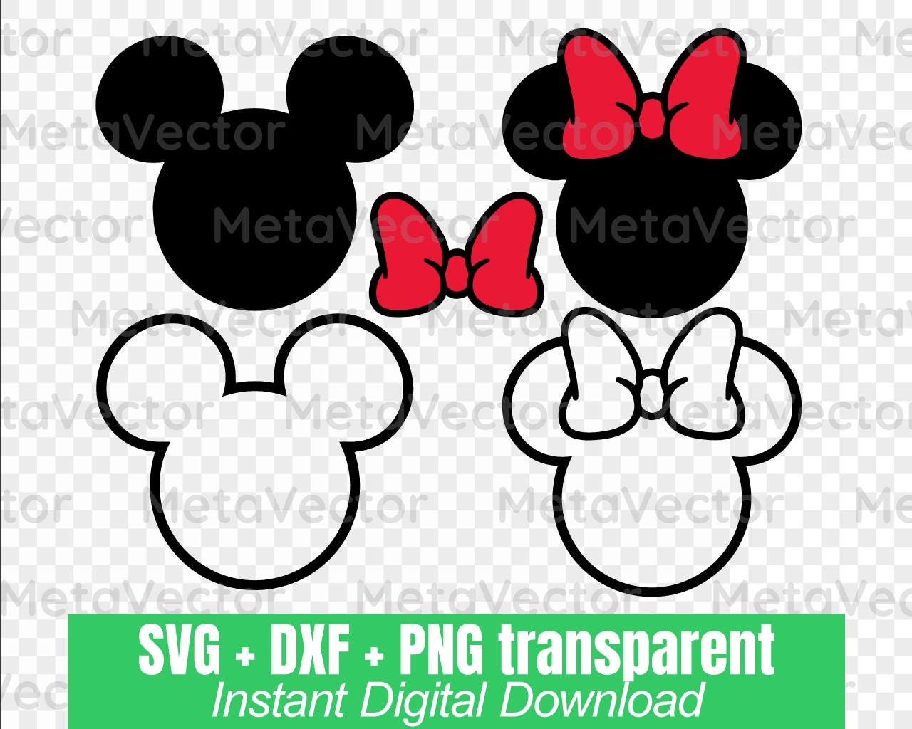Minnie Mouse Head Outline Clip Art