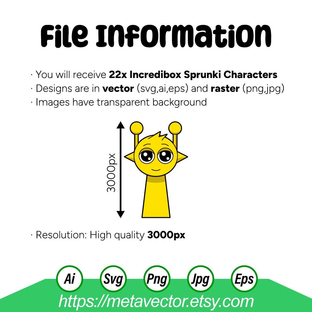22 Incredibox Sprunki SVG PNG Shirt Design Files for Cricut ...