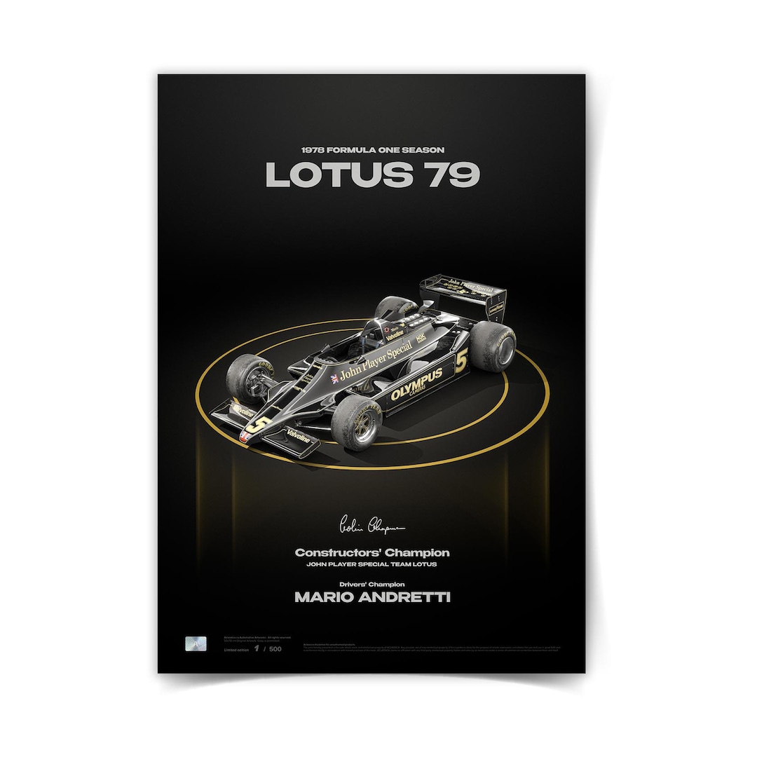 1978 Lotus 79 Mario Andretti Poster – Classic Giclée Print 50x70 Cm ...
