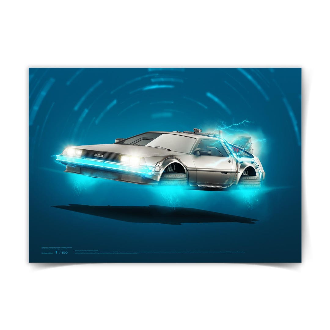 1981 Delorean DMC-12 Future Fly | Limited Edition Art Print | Giclée ...