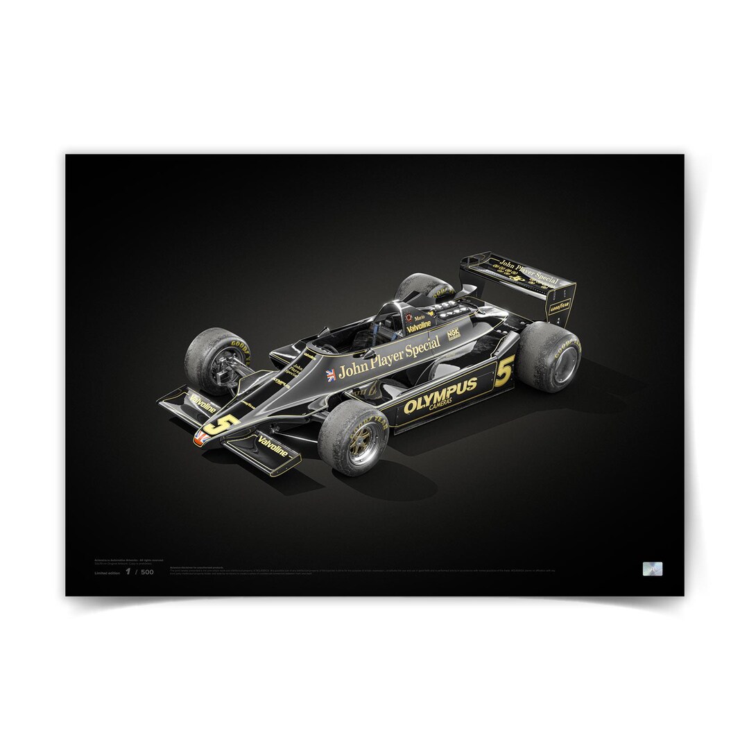 1978 Lotus 79 Mario Andretti H Poster – Classic Giclée Print 50x70 Cm ...