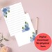 Rose-themed Printable Stationery Floral Writing Gift for Mum Flower ...