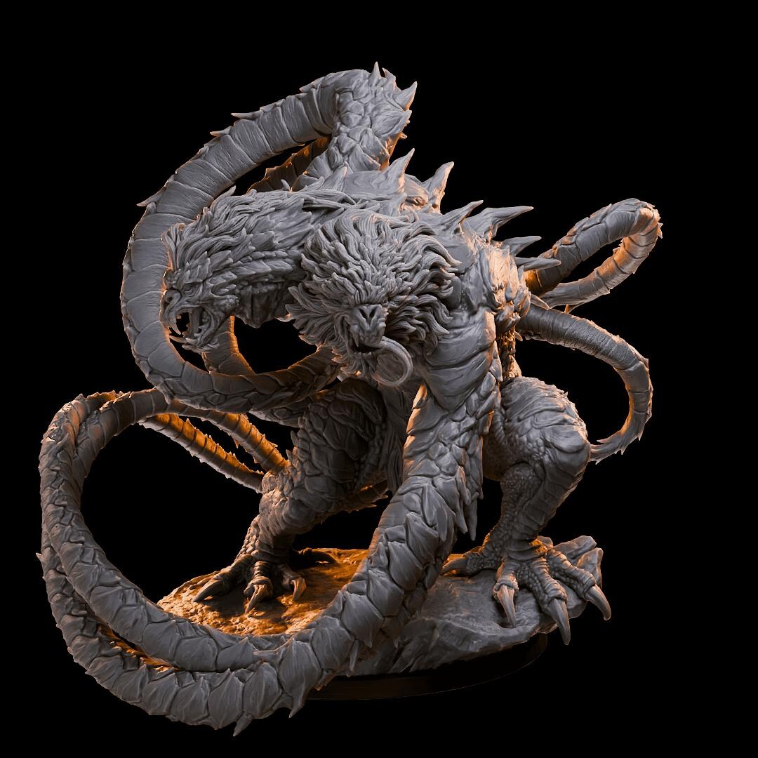 Huge 2 Headed Demon - Mini 32mm/75mm Scale LAH - Etsy UK