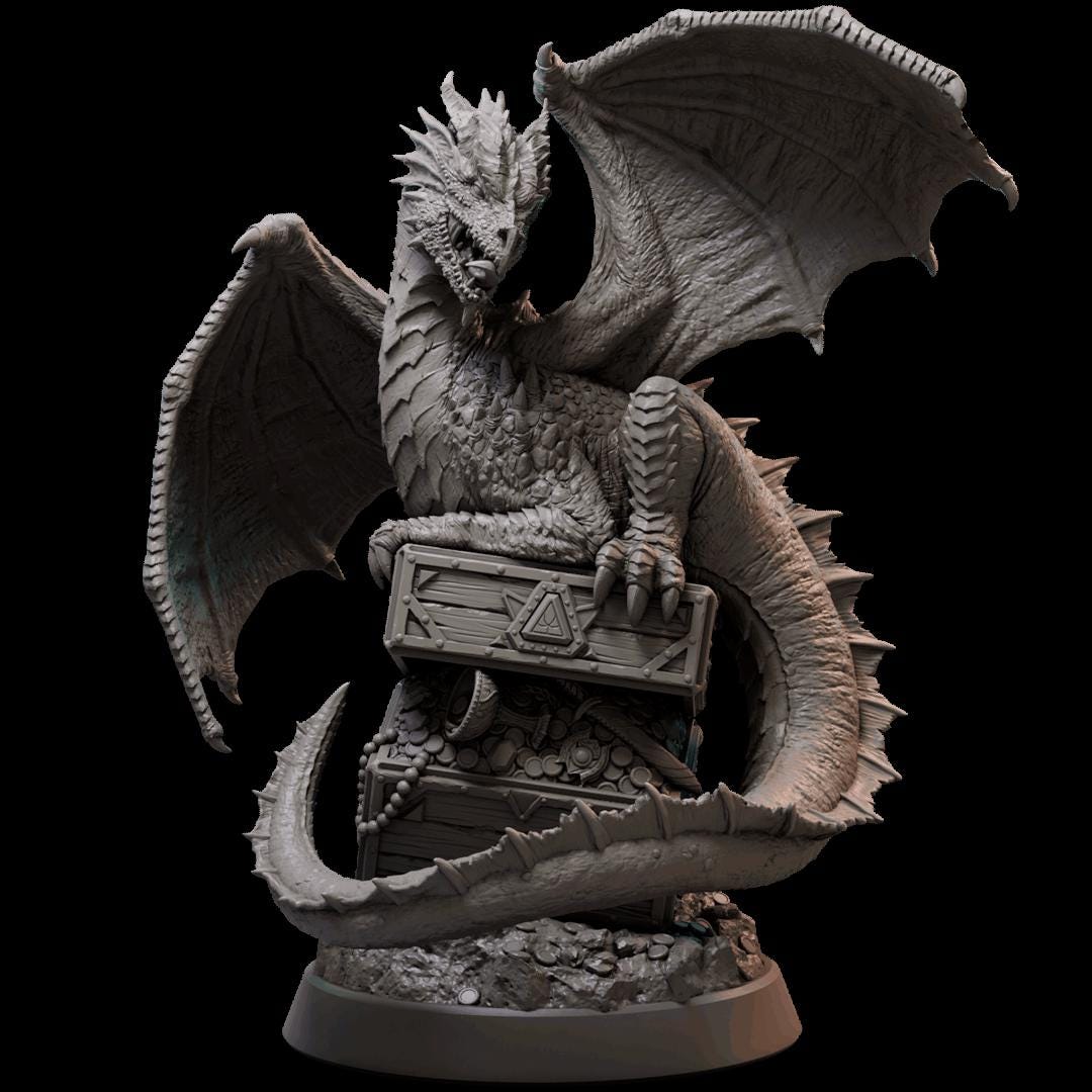 Juvenile Red Dragon - Mini 32mm/75mm Scale LIAT - Etsy UK
