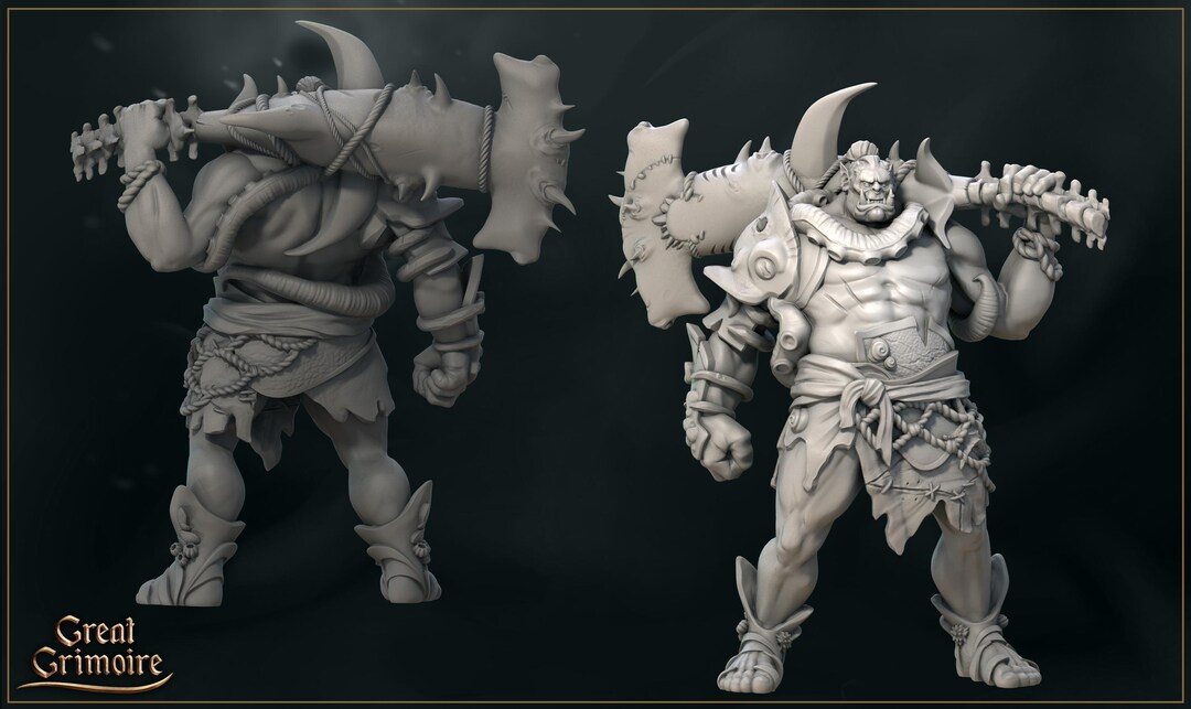 Behemoth Coastal Barbarian Orc Mini 32mm/75mm Scale GG1 - Etsy