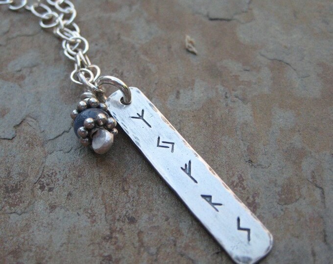 CUSTOM Elder Futhark Rune Pendant Sterling Silver Handmade - Etsy