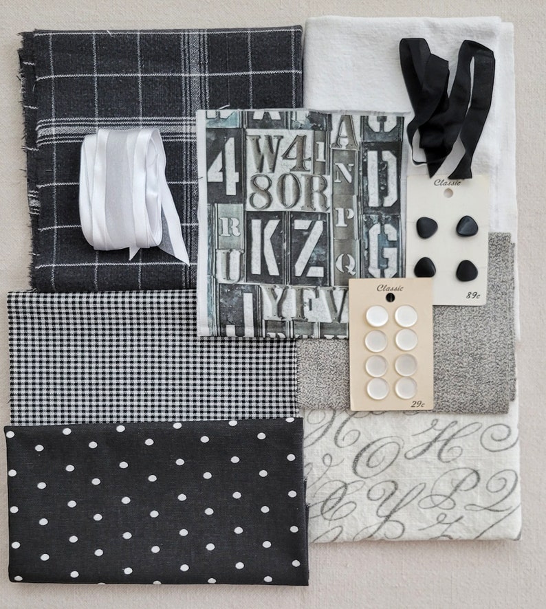 Fabric Bundle Black & White - Etsy